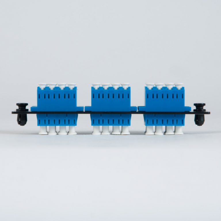 Classic LC-LC Fiber Optic LGX Compatible Adapter Panel with Blue ...
