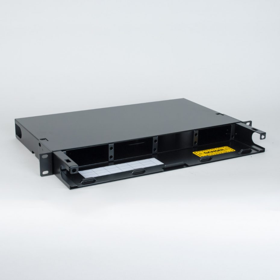 ICC 1U Fiber Optic Rack Mount Enclosure with Staggered Mounting Slots ...