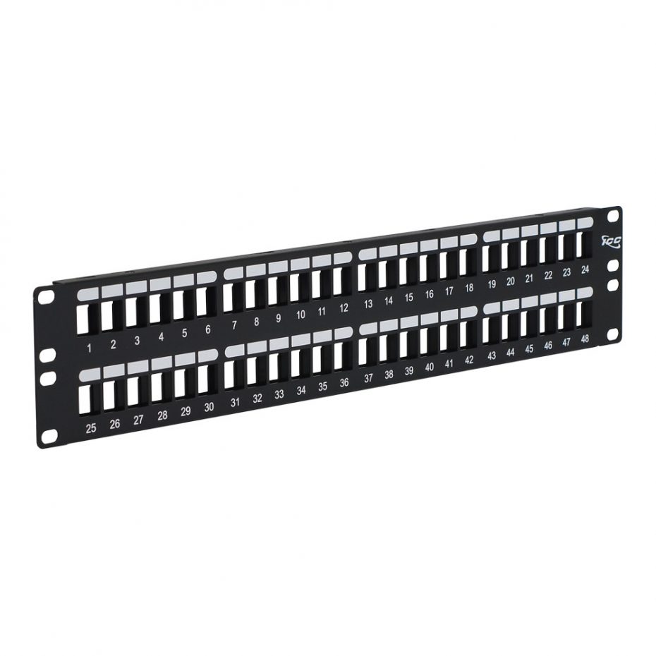Blank Patch Panel with 48 Ports and 2 RMS for HD Style - ICC