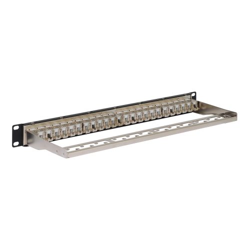 ICC 24-Port CAT6A Keystone Shielded 1U Patch Panel with CAT6A Shielded ...