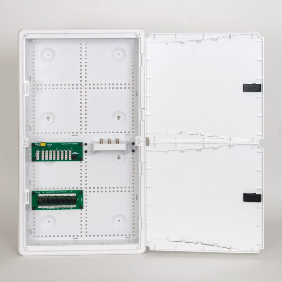 ICC 28” Plastic Structured Wiring Enclosure, Media Enclosure with Voice ...