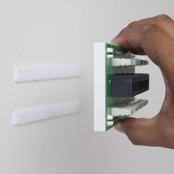 8-Port CAT 6 Data Module with Hook-and-Loop Adhesive Mounting Strips in ...