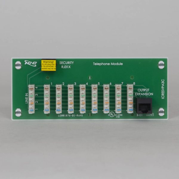 8-Port Telephone Module with an RJ-31X Jack and Hook-and-Loop Adhesive ...