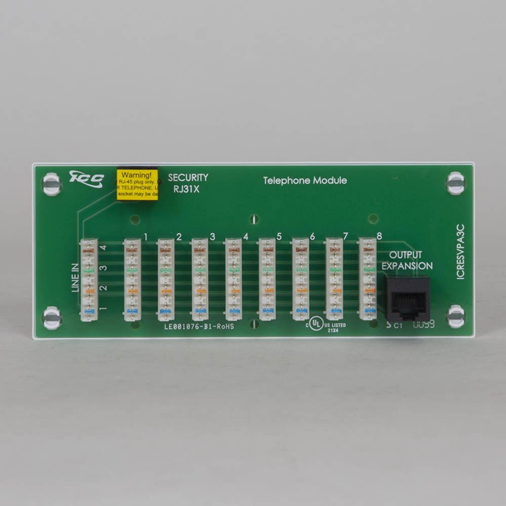 8-Port Telephone Module with an RJ-31X Jack and Hook-and-Loop Adhesive ...