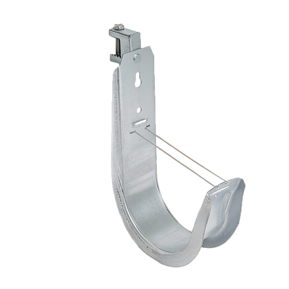 4" J-Hook with Beam Clamp and Retainer Clip in 25 Pack - ICC
